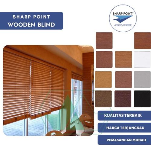 Jual Wooden Blind ONE CONTROL CHAIN Sharp Point Tirai Minimalis Tirai ...