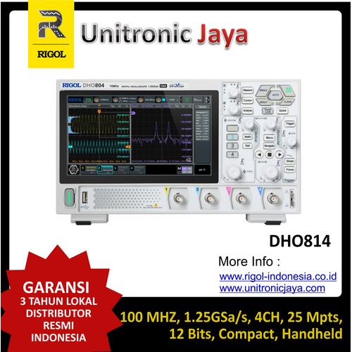 Jual Rigol DHO814 Digital Oscilloscope 100 MHz, 12Bits, 4CH, Handheld ...