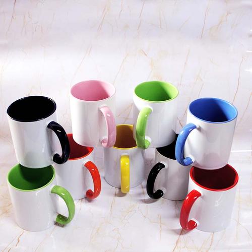 Jual Mug Keramik Dalam Warna 11 oz Import Coating / Bahan Polos Twotone ...