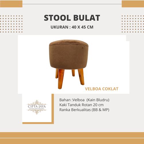 Jual Stool / Kursi Sofa / Puff Bulat Stool Ukuran 40cm x 40cm VELBOA ...