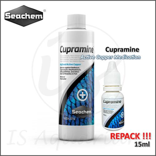 Jual Seachem Cupramine 15ml REPACK Active Copper Obat Parasit Ikan ...
