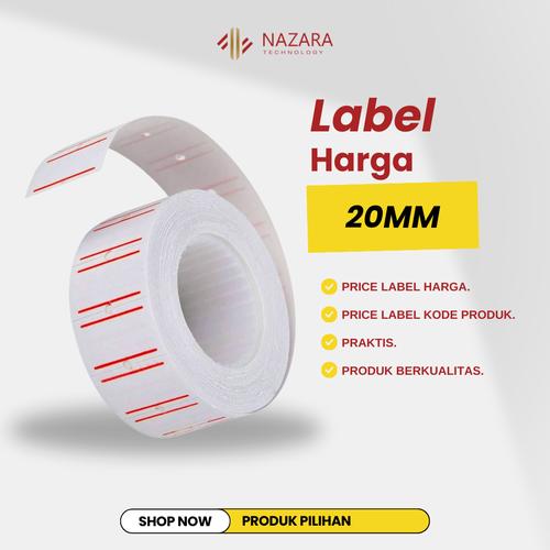 Jual Label Harga Barang Price Label 20MM 1 Baris - Kab. Sleman - Nazara ...