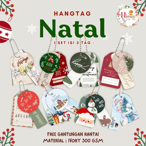 Jual Custom Hang Tag Souvenir Natal Christmas/ Hang Tag Kue Natal ...