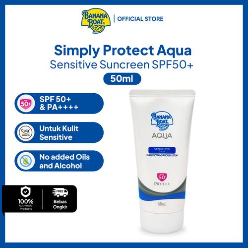 Promo Banana Boat Simply Protect Aqua Sensitive Sunscreen Lotion SPF 50+ 50ml - Kota Bekasi ...