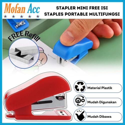 Jual Stapler Mini FREE Isi / Staples Penjilid Buku Portable Multifungsi ...