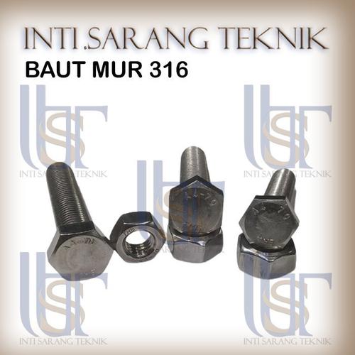Jual Baut Mur 316 M20 X 170 | BM Stainless M20 X 170 A4 - 70 - Jakarta ...