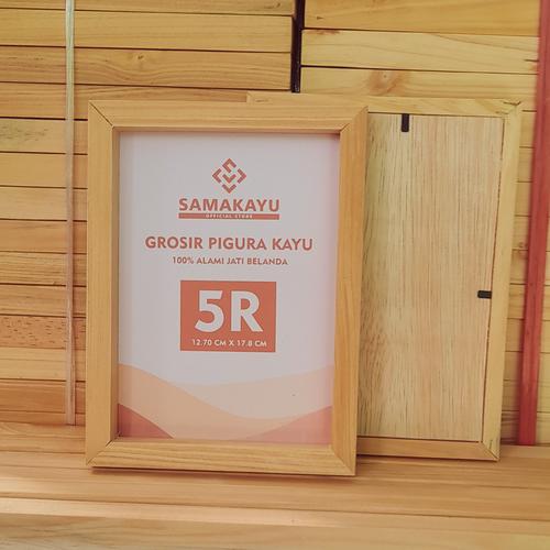 Jual Bingkai Pigura Kayu 5R / Bingkai Kayu / Frame Kayu Jati Belanda ...
