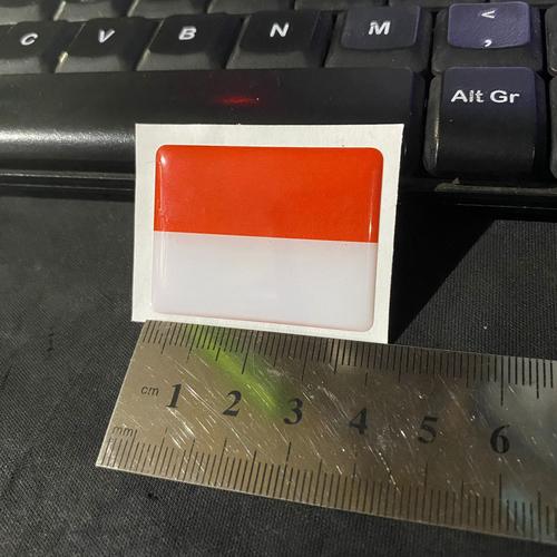 Promo Sticker Resin Timbul Merah Putih Stiker Lentur 3D Bendera ...