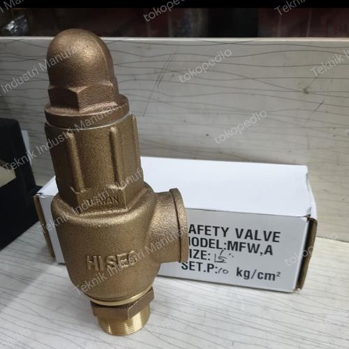 Jual Safety Valve / Brass kuningan 1" inch 10bar/kg HISEC - Jakarta ...