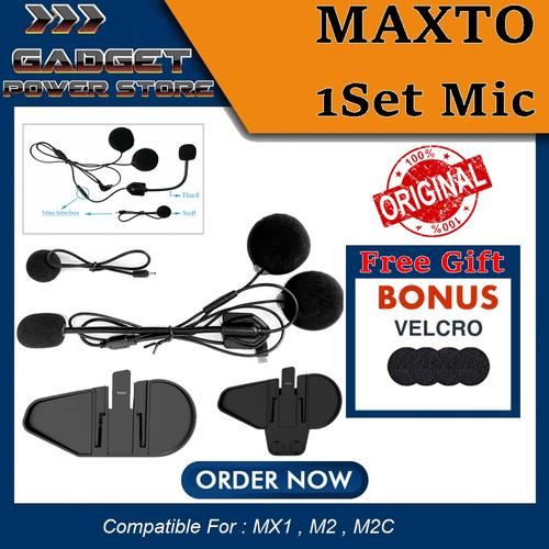 Promo 1Set Mic Speaker Maxto M2 Maxto M2C Hybrid Half Face Full Face ...