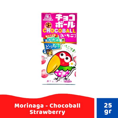 Jual Morinaga - Chocoball Strawberry / Camilan Bulat Rasa Strawberry ...