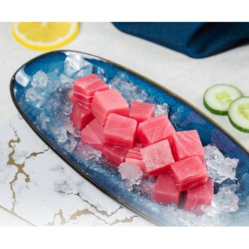 Jual Tuna Saikoro / Tuna Cube / Tuna Poke Yellow Fin Fish Tanpa Tulang ...