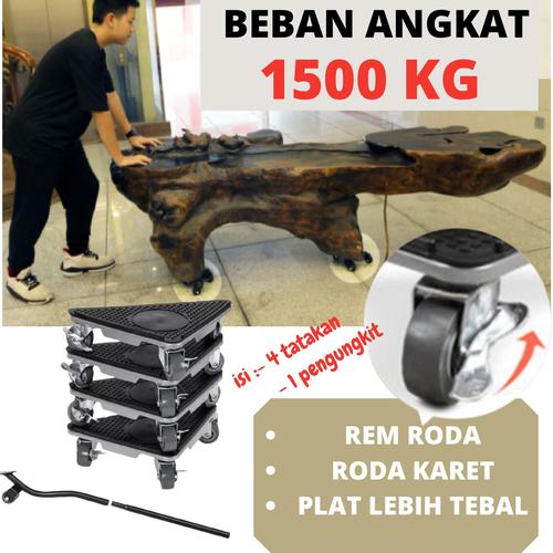 Jual alat angkat dorong pindah barang furniture lemari berat roda besi ...