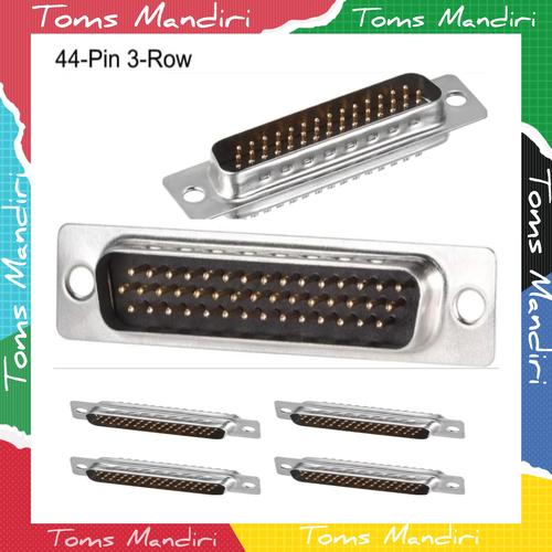 Jual Konektor DB44 Male Solder 3-Row / connector db44 - 44pin 3 baris ...