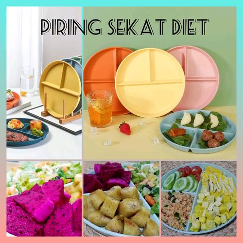 Jual Piring Sekat/Piring Diet /Pas Porsi Diet Sehat Berimbang(warna ...