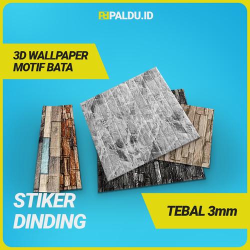 Jual Paldu ID - WALLPAPER STIKER DINDING Motif Batu Bata 3D 35x30cm ...