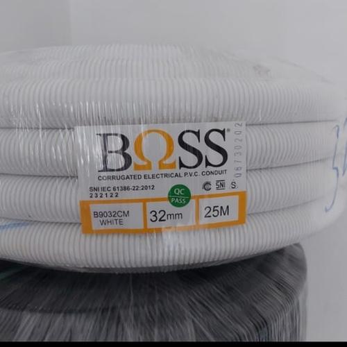 Jual FLEXIBLE CONDUIT MERK BOSS 32MM atau 11/4INCH PVC PVC 1ROLL 25MTR ...