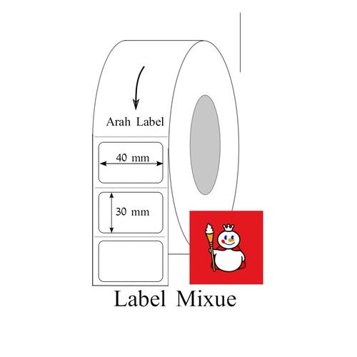 Promo Thermal Label Sticker 40x30 1 Line isi 1000 Stiker Barcode Mixue ...