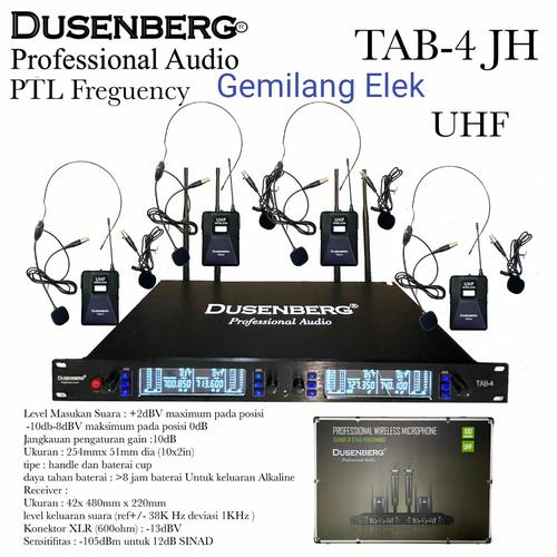 Jual Mic Wireless DUSENBERG TAB 4 Original 4 Mic Headset 4 Mic Jepit ...