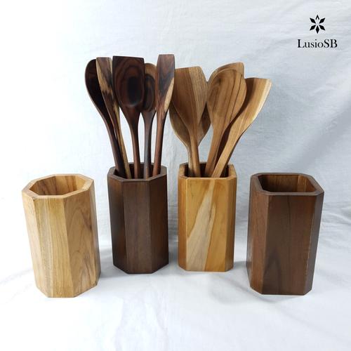Promo LusioSB Tempat Spatula Aestetik Kayu Jati Tempat Sutil Sodet ...