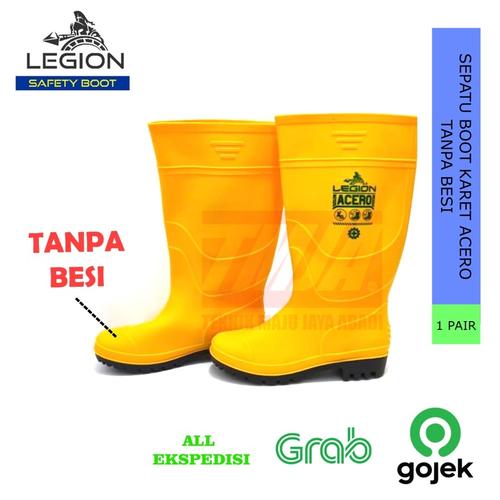 Jual Sepatu Boot Safety Proyek TANPA BESI Rain Boot Legion Boot Kuning ...