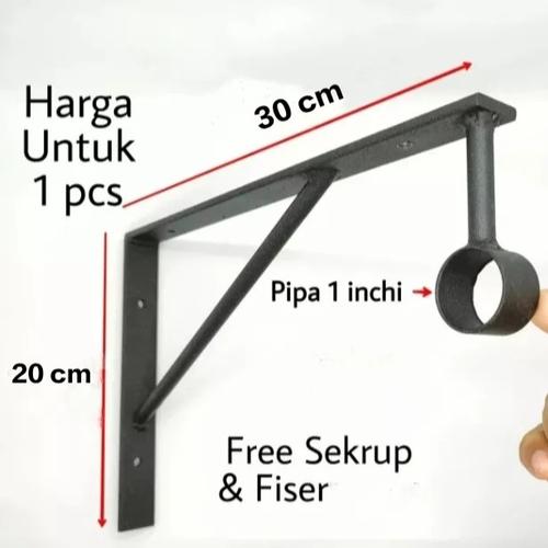 Jual Rak Besi Breket Siku Tempel Dinding Tebal - Siku Besi Pipa ...