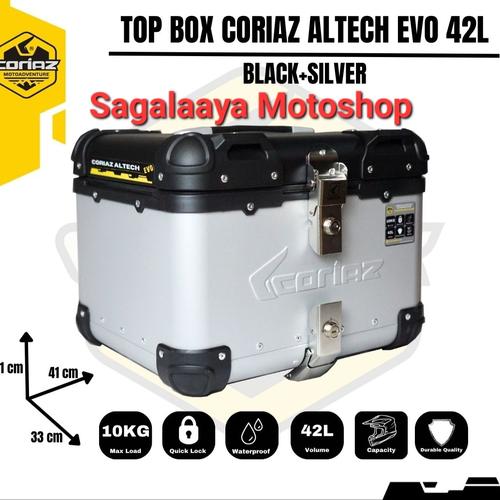 Jual Box Motor Pannier Alumunium Coriaz Altech 42 Liter silver - Kota ...