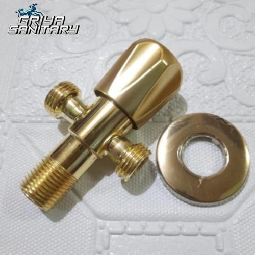 Jual stop kran cabang T gold / stop kran double / stop kran stainless ...