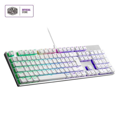 Promo Cooler Master SK652 Full Mechanical Gaming Keyboard WHITE ...