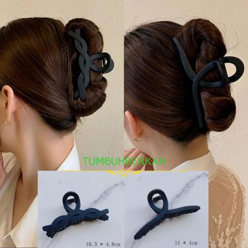Jual BERKAH Jepit Rambut Salon Jumbo 11cm Hitam / Jepitan Silang Kepang ...