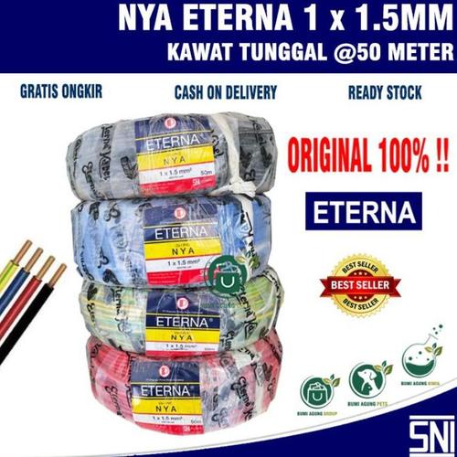 Jual ENTERNA NYA 1.5MM (50METER) KABEL LISTRIK KAWAT 1,5MM/ENGKEL 1,5 ...