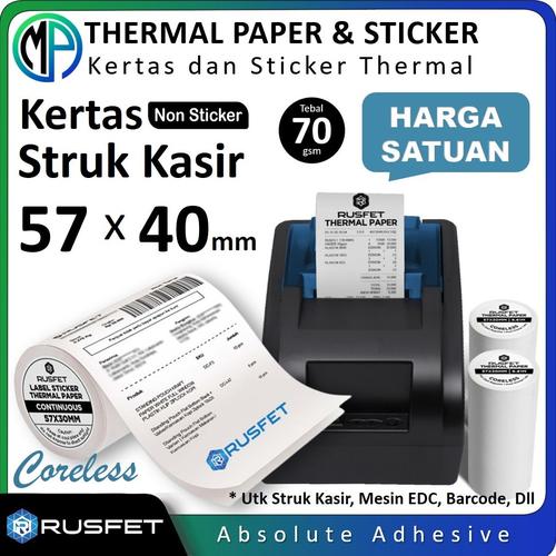 Jual Kertas Printer Thermal 57x40mm Kertas Struk Kasir Barcode Harga ...