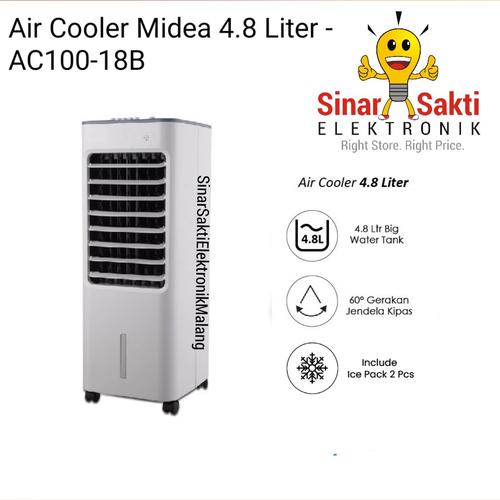 Jual Air Cooler Midea AC100-18B Penyejuk Udara 4 Liter 4.8L 4.8 Tower ...