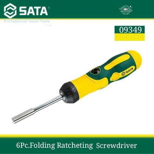 Jual SATA Obeng Ratchet Lipat 6 Pc 09349 Folding Ratcheting Screwdriver ...