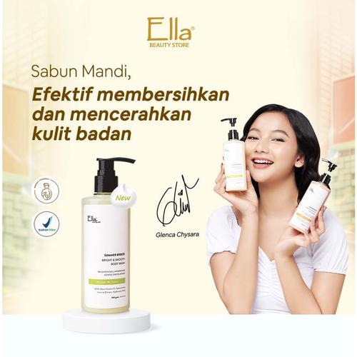 Promo Ella Skincare Summer Breeze Bright & Smooth Body Wash with AHA ...