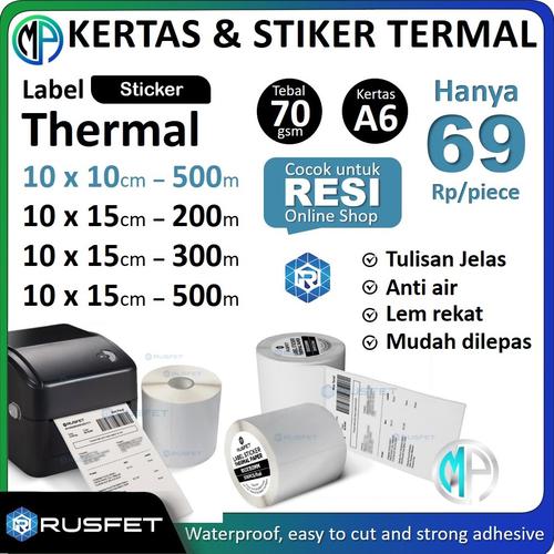 Jual Kertas Stiker Label Termal | Sticker Paper Thermal Printer Resi ...