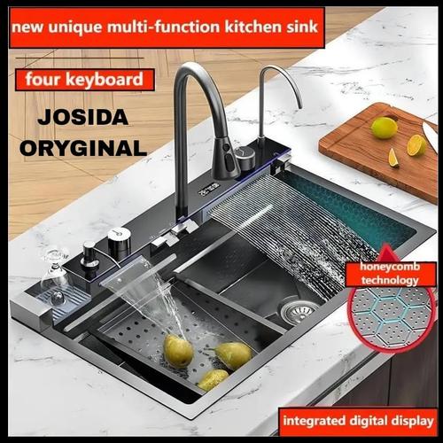 Promo MODERN KITCHEN SINK 7545 BLACK STAINLES SUS 304-NEW MODERN JOSIDA ...