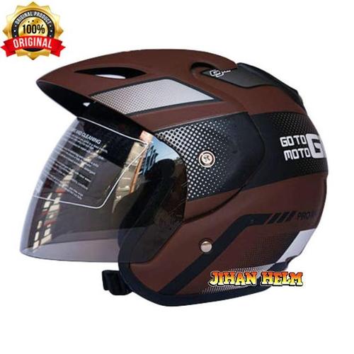 Jual Helm / Helm Sepeda Motor / Helm Motor GJM Coklat Doff Terbaru ...