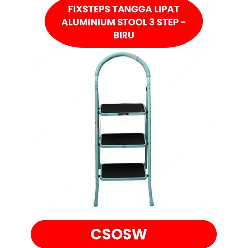 Jual Fixsteps Tangga Lipat Aluminium Stool 3 Step Biru - Kab. Tangerang ...
