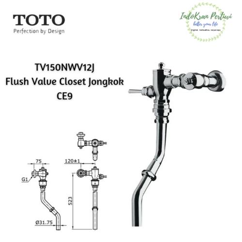 Jual FLUSH VALVE TOTO TV150NWV12J- FLUSH VALVE CE9 - PEMBILAS CLOSET ...