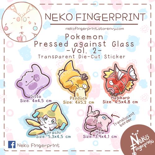 Jual Pokemon - Pressed against Glass Transparent Die-Cut Sticker Vol 2 ...