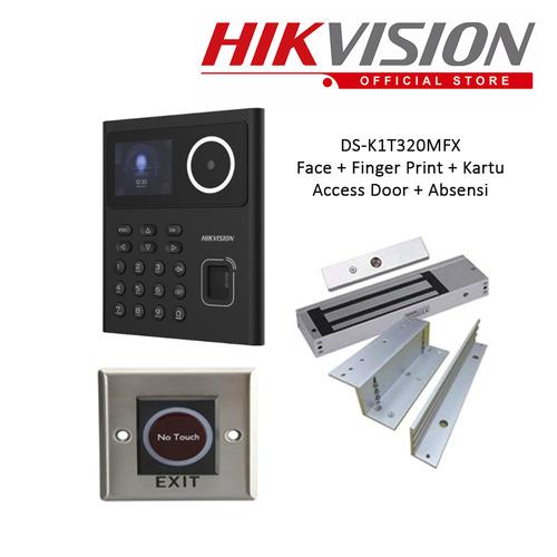 Promo HIKVISION DS-K1T320MFX Wajah FP Kartu + Set Access Door - Lock ...