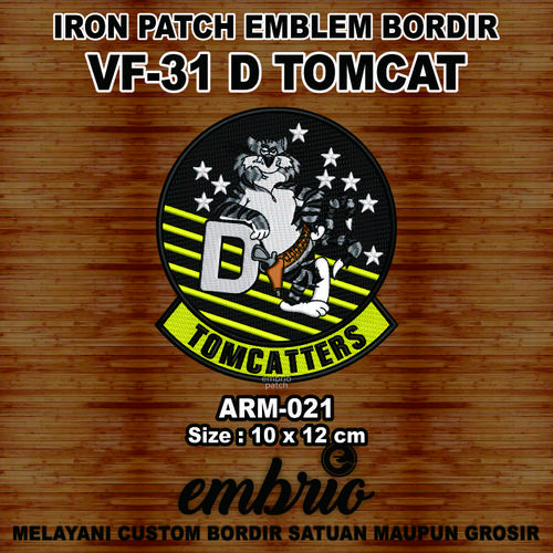 Jual ARM-021 Patch TOMCATTERS VF-31 US Navy Aviation Fighter Attack ...