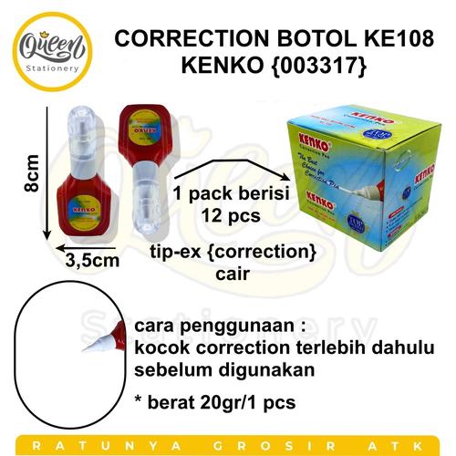Jual CORRECTION BOTOL KE108 KENKO / TIPE X CAIR / TIP EX / STIPO/ALAT TULIS - Kab. Bojonegoro ...