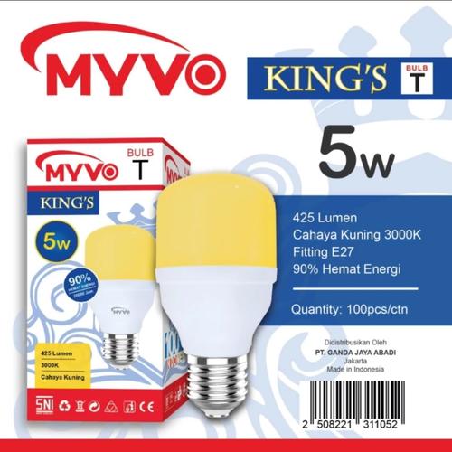 Jual LAMPU LED CAPSULE TABUNG KUNING WARM WHITE MYVO 5 WATT SNI GARANSI ...