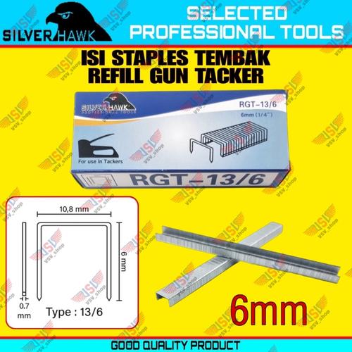 Jual ISI Staples gun SilverHawk Refill Gun Tacker UNIVERSAL Stapler ...