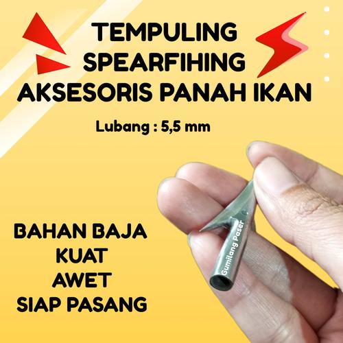 Jual tempuling mata panah ikan lepas bahan baja id 5,5 untuk Speargun ...