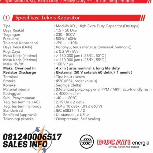 Jual Kapasitor Capasitor Bank Ducati 20 Kvar 20kVar 415 Volt - Jakarta Pusat - Benicia Official ...