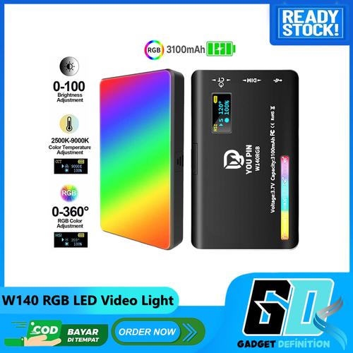 Promo YOU PIN W140RGB Lampu LED Portable Video Light Untuk Smartphone ...
