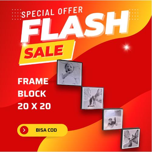 Jual Frame Block 20x20 Paket Isi 4 Bingkai Custom Foto Cetak Foto ...